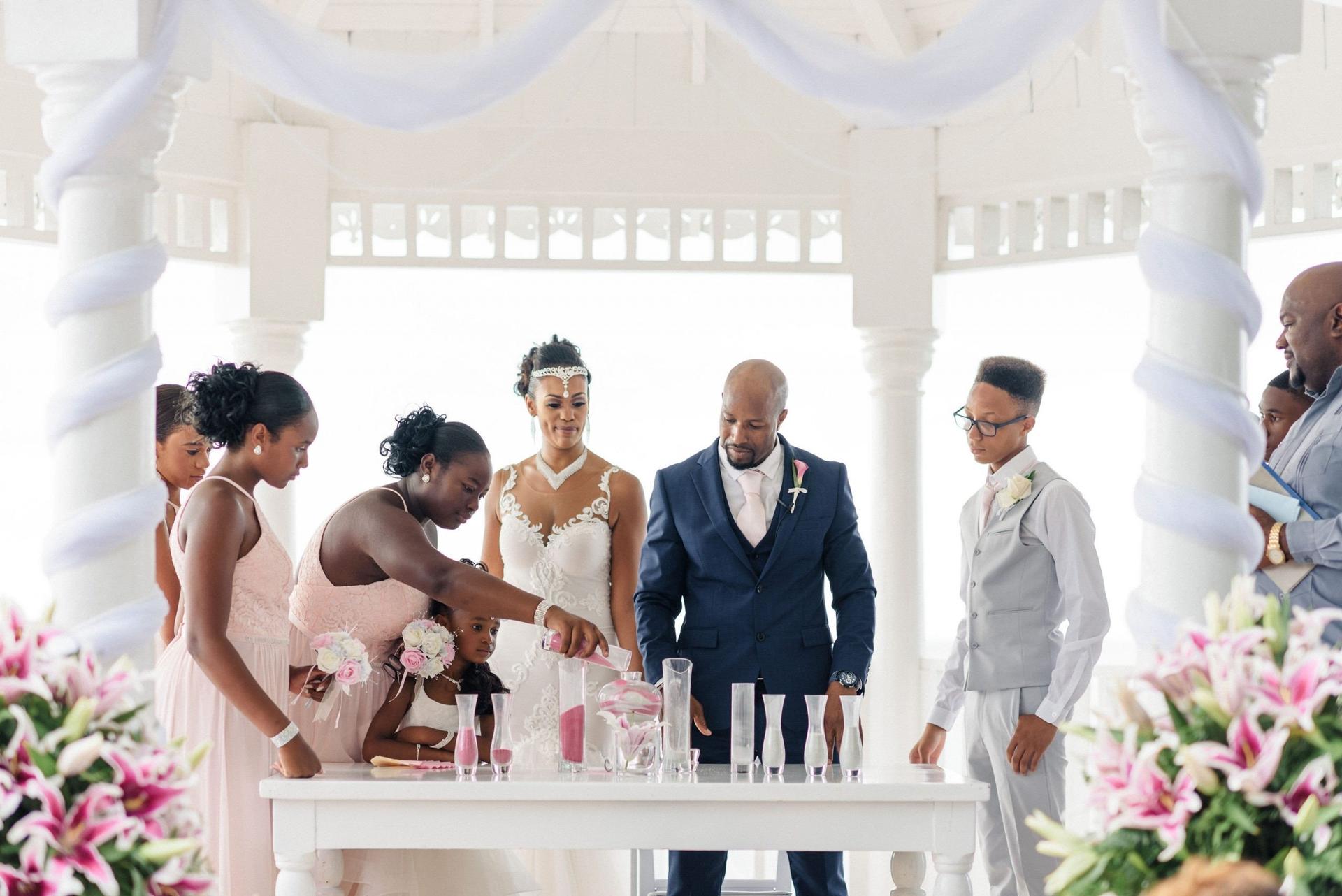 A Pink Themed Beachfront Jamaican Destination Wedding With A Sand