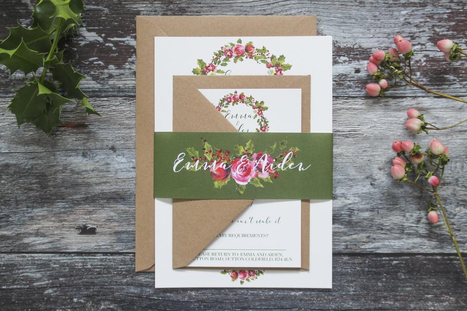 Christmas Wedding Invitations: 20 Winter Wedding Invitations - hitched ...