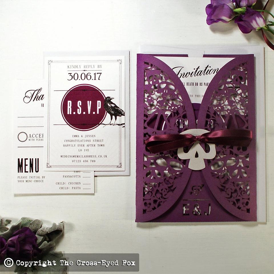 17 Gothic Wedding Stationery Ideas - hitched.co.uk