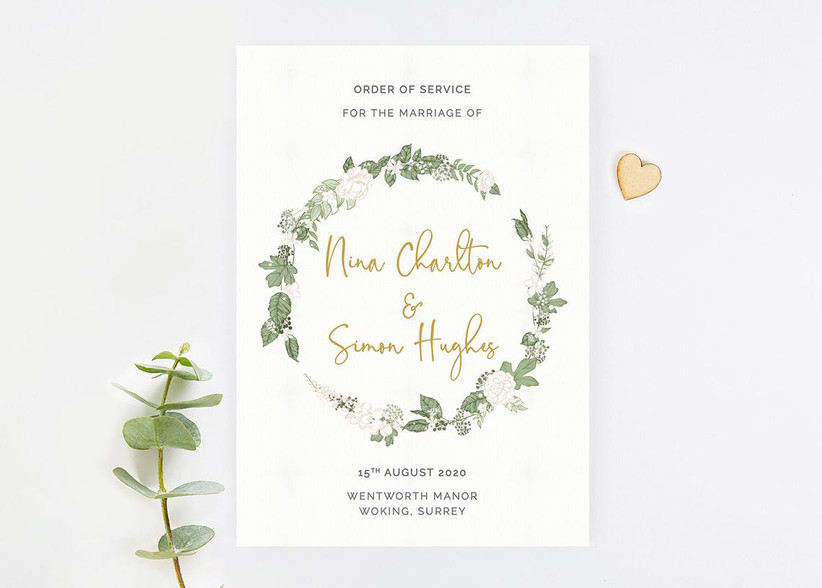 Wedding Order of Service Templates: Ideas & Advice - hitched.co.uk