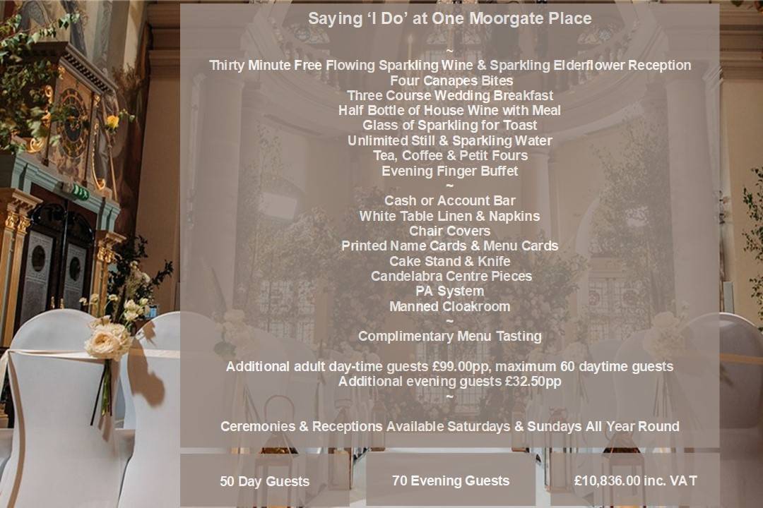 One Moorgate Place Wedding Venue City of London, East Central London ...